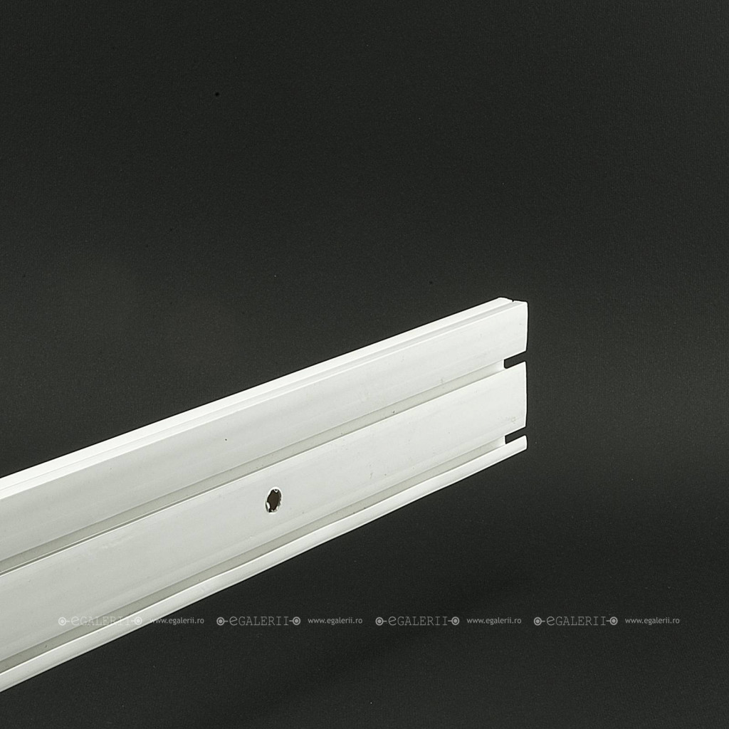 Șină cu 2 canale din PVC 6cm x 4.0m Albă - https://egalerii.ro/produs ...